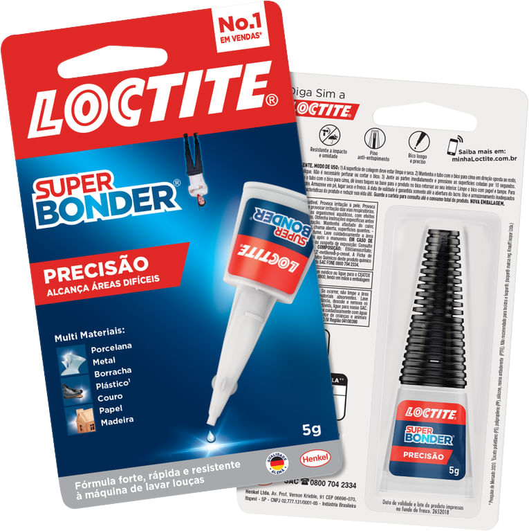 Adesivo Instantaneo Super Bonder 5g 1621047 2677335 Loctite Ferramentas Gerais